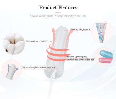 Cina Tamponi a punto pulito di cotone biologico per adulti per il prodotto sanitario femminile in vendita