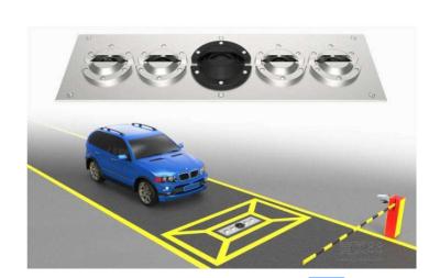 China Detector explosivo durable bajo sistema de inspección del vehículo con el reconocimiento de la placa del coche en venta
