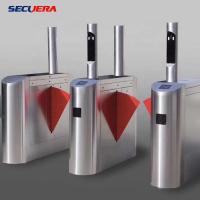 China Face Recognition Pedestrian Control Electronic Flap Barrier Gate/ Acrylic Counter Turnstiles for sale