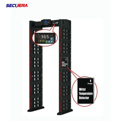 China Non Contact Walk Through Temperature Scanner Wrist Temp Detector 18 Zones Customizable for sale