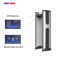 China LCD Display Walk Through Temperature Detector Gate 0-99 Adjustable Sensitivity for sale