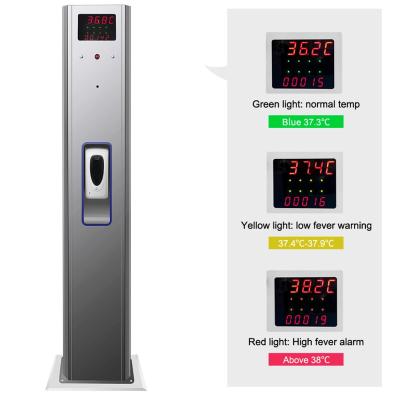 China Handdesinfizierer-Zufuhr Floorstand-Weg durch Temperatur-Scanner zu verkaufen