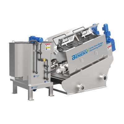 China Fully Automatic Control Sludge Dewatering Machine Clogging Free Screw Press Design for sale