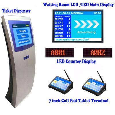 China 17 inch Automatic Banking Queue Management System with 7" Tablet Calling Pad Terminal,Queue Number Ticket Kiosk System for sale