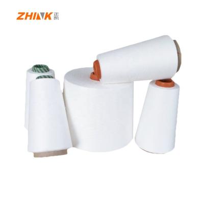 China GRS MVS Garens 100% gerecycled polyester Ne32S Vortex Spinning Garn Raw White Te koop