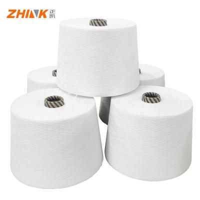 Cina Poliestere/bamboo/ lana cationico Ne 25/1 Siro Filati compatti per tessitura e maglieria Bianco grezzo in vendita