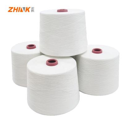 Cina Poliestere/bamboo/ lana cationico Ne 25/1 Siro Filati compatti per tessitura e maglieria Bianco grezzo in vendita