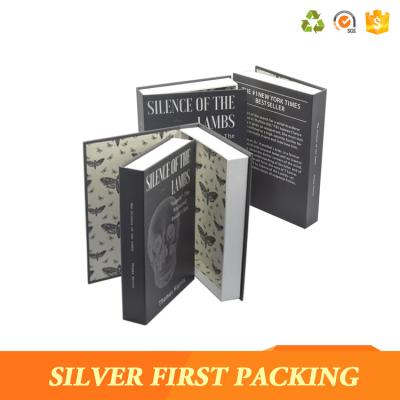 China Matte black flat folding gift cardboard box custom drawing box for sale