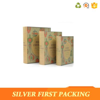 China Silver First custom wholesale cardboard paper decorative book shaped packing boxes for sale