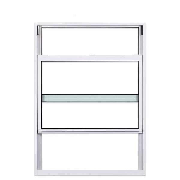 Quality Aluminum Double Glazed Windows in Blue with Clear Glass and FiberGlass Screen Netting for sale