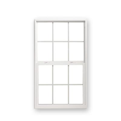 China Plastic Frame Africa Aluminum Window with Double Pane Low-E Glass and Grill Design for sale