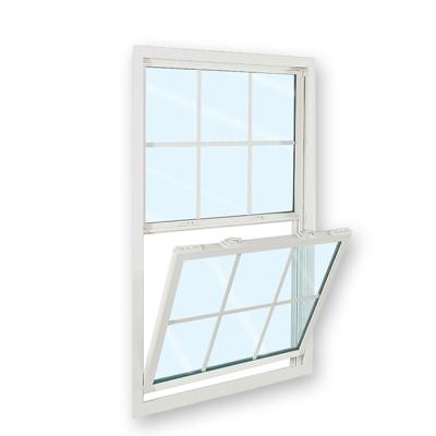 China Plastic Frame Africa Aluminum Window with Double Pane Low-E Glass and Grill Design for sale