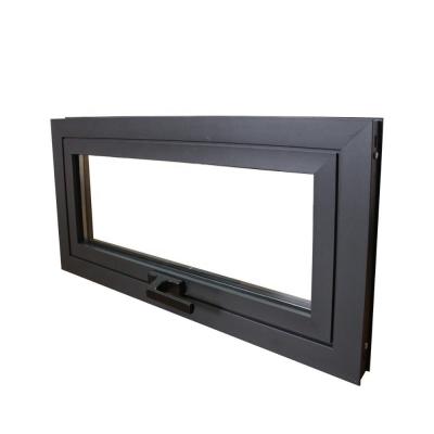 China Bedroom Matching Picture Window with Magnetic Screen and Double Glazed Black Steel for sale