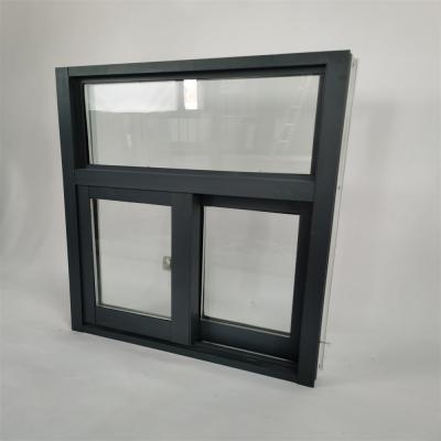 China Ventana corredera de aluminio moderna con función de aislamiento térmico y tipo de cortina colgante en venta