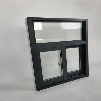 China Ventana corredera de aluminio moderna con función de aislamiento térmico y tipo de cortina colgante en venta