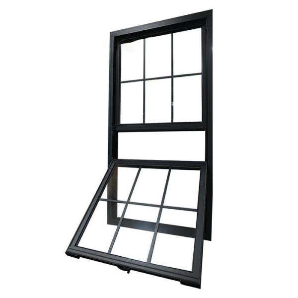 Quality Double Glass Soundproofing Bathroom Aluminum Alloy Frame Rustic Double Hung for sale