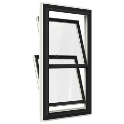 China Ventanas de doble vidrio de aluminio con marco de cabina Ventanas colgantes dobles con estilo abierto y oscilante en venta