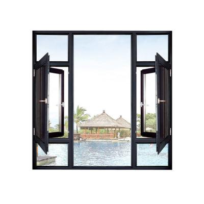 Cina Cornice in lega di alluminio di design personalizzato Casement Isolata Porta Finestra Con Griglia Di Sicurezza in vendita