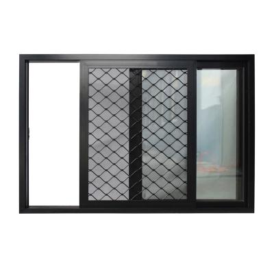 China 4ft x 4ft elektrische hoge schuifbare open glazen zakdeuren met roestvrijstalen netten Te koop