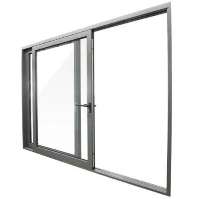 China Aluminium schuifvensters met drievoudig glas en roestvrijstalen schermnetten Te koop
