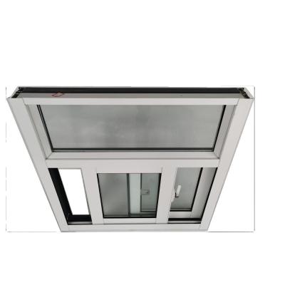 China Schalldichtes Schiebefenster 3 Spuren Aluminiumrahmen gehärtetes Glas zu verkaufen
