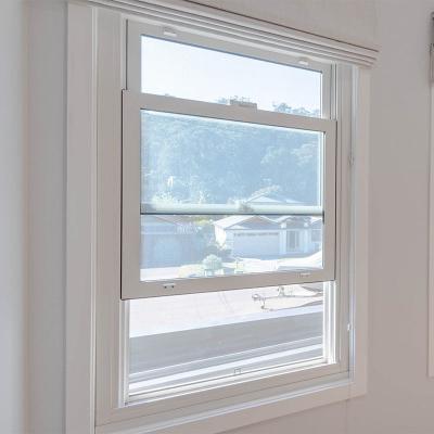 Cina Materiale grezzo PVC bianco UPVC finestra appesa per apertura verticale e schermo a maglia in fibra di vetro in vendita