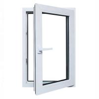 China Customized Colors Small Casement Window for VERTICAL Opening Pattern and Plastic Double for sale
