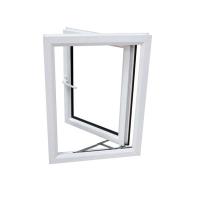 China Customized Colors Small Casement Window for VERTICAL Opening Pattern and Plastic Double for sale