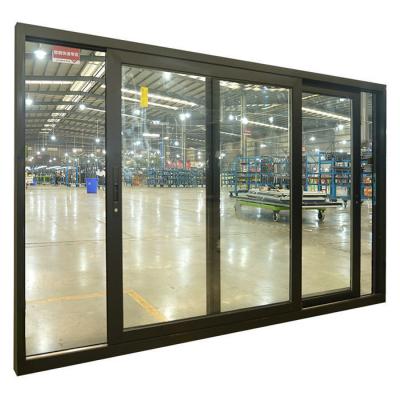 China Grote dubbele glazen aluminium schuiframmen met glasvezel-schermnetmateriaal Te koop