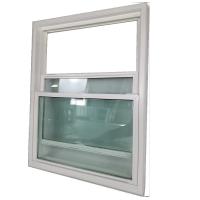 China Double Pane Upvc Hurricane Double Hung Windows with Horizontal Opening Pattern Design for sale