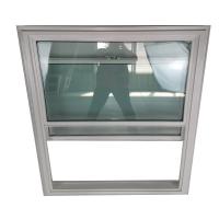 China Double Pane Upvc Hurricane Double Hung Windows with Horizontal Opening Pattern Design for sale