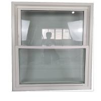 China Double Hung Window Upvc Frame with Chinese Top Hardware and Heat Insulation Function for sale