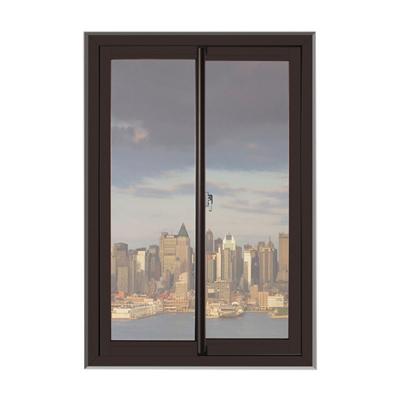 China Modernes Balkonfenster mit benutzerdefinierten Farben Aluminium-Schiebefenster im Design-Stil zu verkaufen