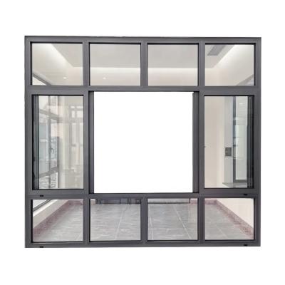 China Doppelverglasete Schiebefenster aus Aluminium mit Wärmedämmung zu verkaufen