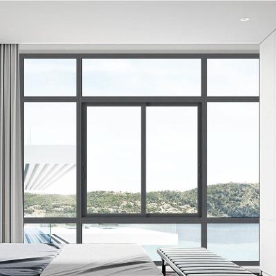 China Ventana corredera horizontal con vidrio de aleación de aluminio en venta