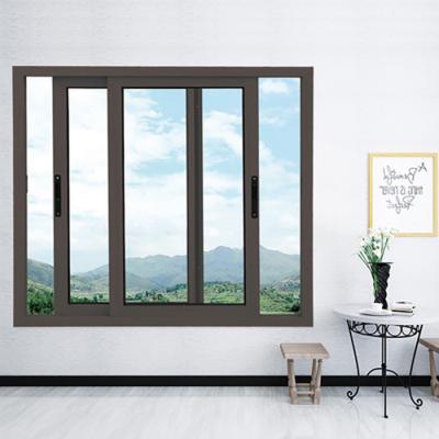 China Ventana corredera horizontal con vidrio de aleación de aluminio en venta