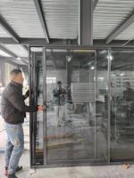 China Folding Screen Black Color Sliding Aluminium Window for Heat Insulation Function for sale