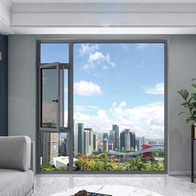 Cina Disegno di finestre di vetro UPVC isolante insonorizzato con hardware top cinese in vendita