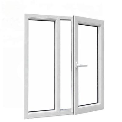 Cina Finestra di casa moderna con vetro a bassa resistenza Germania Hardware UPVC Casement Finestra con maniglia a manica in vendita