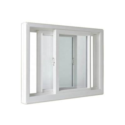 China Sliding Curtain Type Window Upvc Profile European Style Double Glazed Sliding Window for sale