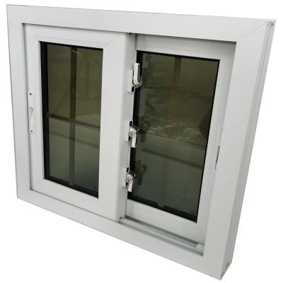 Cina Materiale di cornice di plastica Cortile di uragano Finestra scorrevole in PVC con evacuazione dell'acqua in vendita