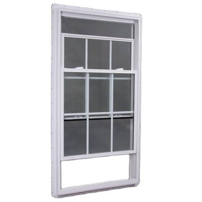 China 6063-T5 Profile European Style Net Screen Mosquito Double Glaze Vinyl Double Hung Windows for sale