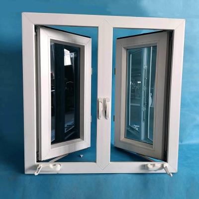 Cina Triple Pane White Frame Upvc Casement Vetrato Finestre Cusomized Funzione insonorizzante in vendita