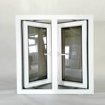 China Energie-thermische break upvc drievoudig geglazuurd passief huis Vensters met hangende gordijn type Te koop