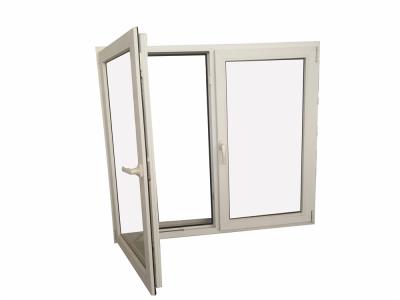 China Energie-thermische break upvc drievoudig geglazuurd passief huis Vensters met hangende gordijn type Te koop