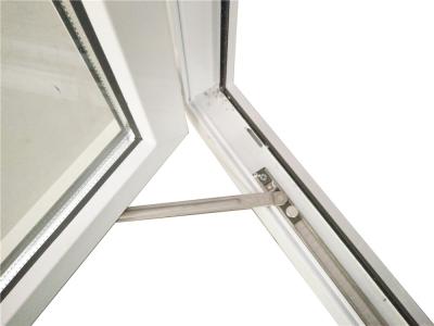 China Energie-thermische break upvc drievoudig geglazuurd passief huis Vensters met hangende gordijn type Te koop