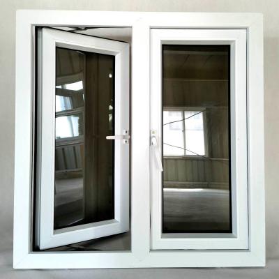Cina Swing Open Upvc Triple Glazed vetro colorato insonorizzante Tempering PVC Casement Finestre in vendita