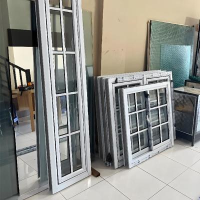 China Glijdend dubbele glazen ramen met grill ontwerp Op maat gemaakte Upvc Andere ramen Te koop