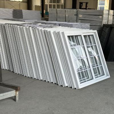 China Magnetisch schuifvenster met open scherm met PVC-plastic en gehard glas Te koop