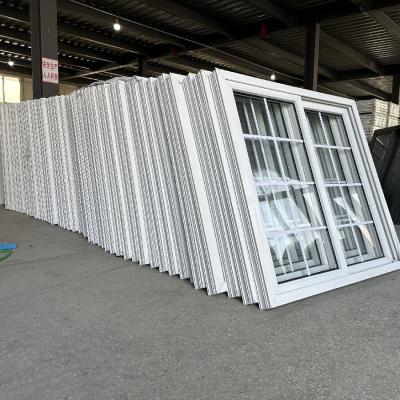 Cina Finestre in vetro su misura Upvc Vinyl Single Double Glazed Sliding Pvc Finestre Con Griglie in vendita